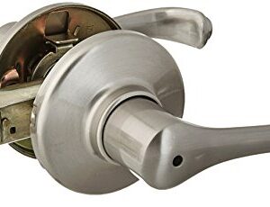 Kwikset 93001-881 Security Dorian Privacy Lever, Satin Nickel