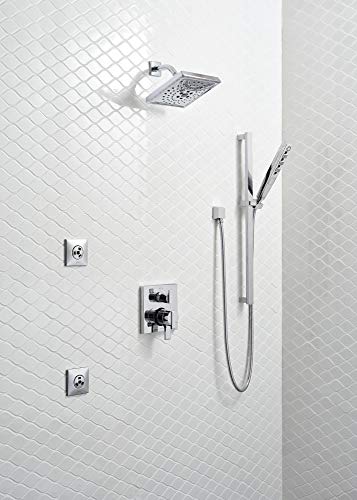 DELTA FAUCET T27867-BL Angular Modern Monitor 17 Series Valve 3-Setting Integrated Shower Trim with Diverter, Matte Black