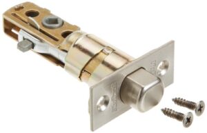 kwikset corporation 26499 db scal 15 series deadbolt square corner adjustable latch in satin nickel