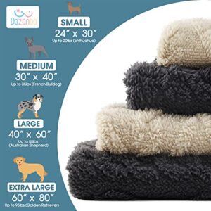 Waterproof Dog Blanket- Sofa Bed Couch Cover for Dogs,Reversible 3D Sherpa Pet Throw Blankets for Large Medium Small Dogs Puppies Cats,Pee Proof,Ultra Soft Cozy,Charcoal Grey,40”X60”