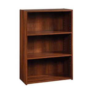 sauder beginnings 3-shelf bookcase, brook cherry finish