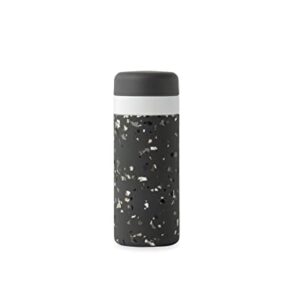 W&P Porter Insulated Bottle 16 oz | Clean Taste Ceramic Coating for Water, Coffee, & Tea | Wide Mouth Vacuum Insulated | Dishwasher Safe, Charcoal Terrazzo