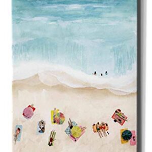 Epic Graffiti 'Beach Week II' by Grace Popp, Canvas Wall Glass, 18"x26"