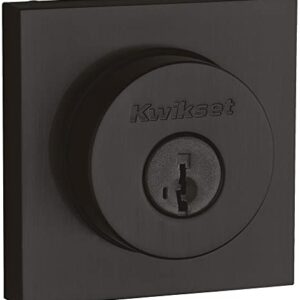 Kwikset 159SQT-11PS Halifax Square Double Cylinder Deadbolt Smart Key Venetian Bronze Finish