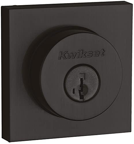 Kwikset 159SQT-11PS Halifax Square Double Cylinder Deadbolt Smart Key Venetian Bronze Finish