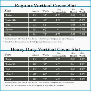 Mayton, 0.75-Inch Heavy Duty Vertical Mattress Support Wooden Bunkie Board/Slats with Cover, Full, Grey