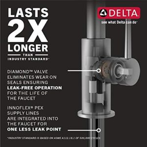 Delta Faucet Leland Brushed Nickel Kitchen Faucet, Kitchen Faucets with Pull Down Sprayer, Kitchen Sink Faucet, Faucet for Kitchen Sink, Magnetic Docking Spray Head, SpotShield Stainless 9178-SP-DST