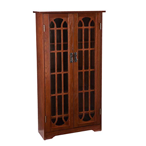 Window Pane Media Cabinet - Oak