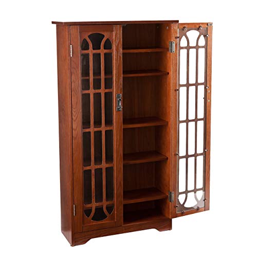 Window Pane Media Cabinet - Oak