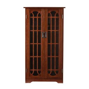 Window Pane Media Cabinet - Oak