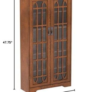 Window Pane Media Cabinet - Oak