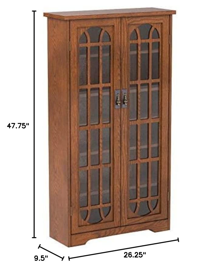 Window Pane Media Cabinet - Oak