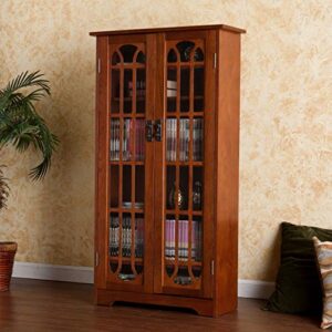 Window Pane Media Cabinet - Oak