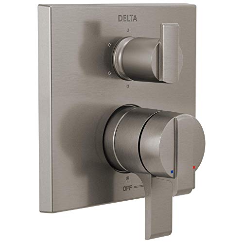 Delta Faucet Modern 6-Setting Integrated Shower Diverter Trim Kit for Delta Shower Systems, Stainless T27967-SS (Valve Not Included)