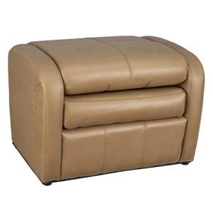 RecPro Charles RV Gaming Chair Ottoman Conversion | Built-in Storage | RV Furniture | Great for Teens | Toffee