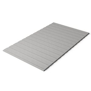 mayton, 0.75-inch heavy duty mattress support wooden bunkie board/slats with covered, queen, grey