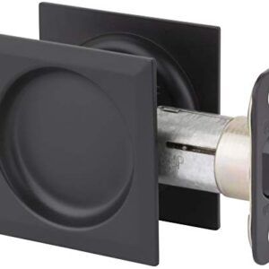 Kwikset 334SQT-514 Passage Pocket Door Locks, Matte Black