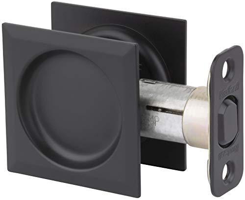 Kwikset 334SQT-514 Passage Pocket Door Locks, Matte Black