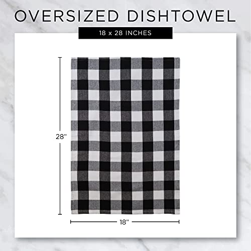 DII Assorted Woven, Kitchen Dishtowel Set, 18x28, Gray, 5 Piece