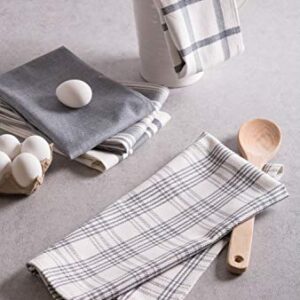 DII Assorted Woven, Kitchen Dishtowel Set, 18x28, Gray, 5 Piece