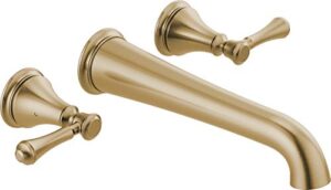 delta faucet t5797-czwl tub filler wall-mount, champagne bronze