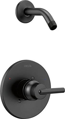 Delta Faucet Trinsic 14 Series Single-Function Shower Faucet Trim Kit, Matte Black T14259-BLLHD (Shower Head and Valve Sold Separately)