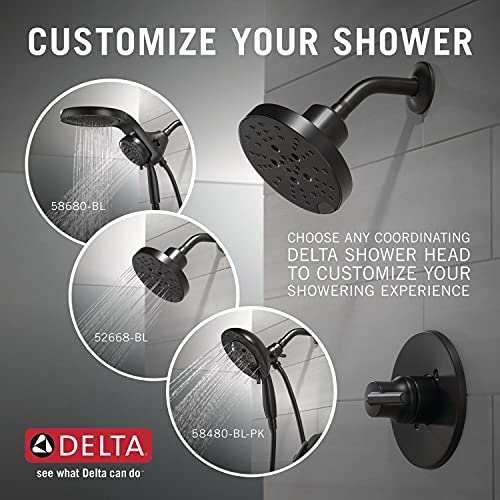 Delta Faucet Trinsic 14 Series Single-Function Shower Faucet Trim Kit, Matte Black T14259-BLLHD (Shower Head and Valve Sold Separately)