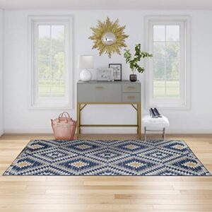 CosmoLiving by Cosmopolitan Amaia Area Rug, 5 ft x 7 ft, Kilim Cadet