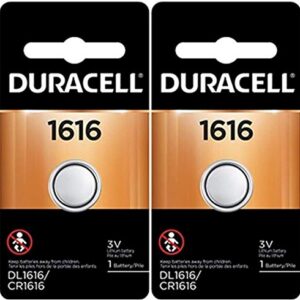 Duracell 1616 DL1616 CR1616 DL1616B2PK Coin Cell Watch Battery 3.0 Volt Lithium, 2 Count (Pack of 1)