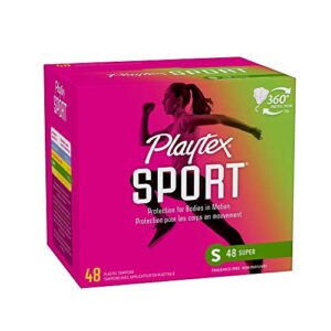 Playtex Sport Tampons, Super Absorbency, Fragrance-Free - 48ct