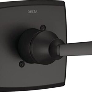 Delta Faucet Ashlyn Matte Black Shower Valve Trim Kit for Black Shower Systems and Shower Faucets, Delta Shower Handle Replacement, Shower Faucet Handle, Matte Black T14064-BL (Valve Not Included)