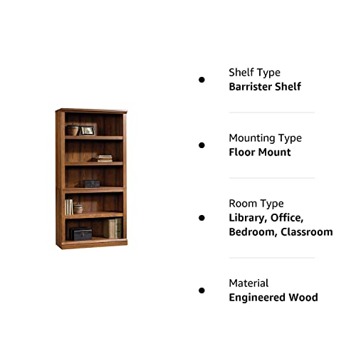 Sauder Select Collection 5-Shelf Bookcase, Washington Cherry finish