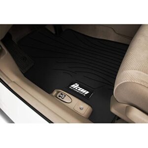 IKON MOTORSPORTS, Floor Mats Compatible With 2006-2011 Honda Civic Coupe & Sedan, Latex All Weather Easy Clean Interior Car Carpets Black Full Set 3 Pieces