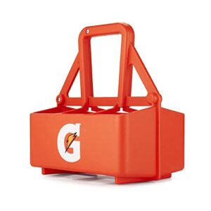 gatorade 6ct squeeze bottle carrier, team equipment, bottle caddy, bottle holder, bottles not included, orange