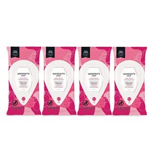 summer’s eve sheer floral daily refreshing feminine wipes, removes odor, ph balanced, 32 count, 4 pack