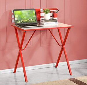 kings brand furniture kids children’s computer writing desk, red