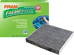 fram fresh breeze cabin air filter replacement for car passenger compartment w/ arm and hammer baking soda, easy install, cf10134 for honda vehicles