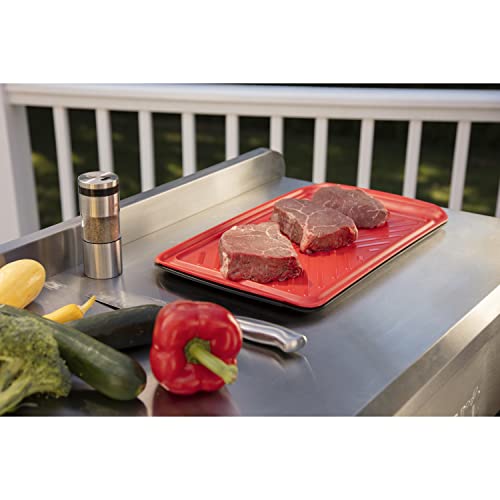 Cuisinart CPT-194 Outdoor Stainless Steel Grill Prep Table, Silver and Black