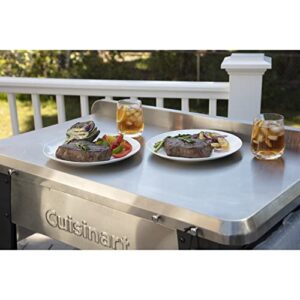 Cuisinart CPT-194 Outdoor Stainless Steel Grill Prep Table, Silver and Black