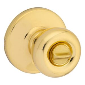 kwikset 93001-870 tylo bed & bath knob in polished brass