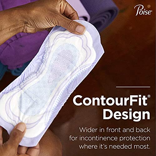 Poise Incontinence Pads for Women, Light Absorbency, Long Length, 96 Count (4 Packs of 24) (Packaging May Vary)