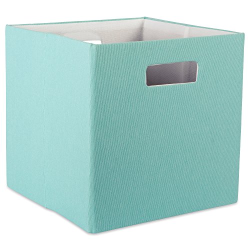 DII Poly-Cube Storage Collection Hard Sided, Collapsible Solid, Large, Aqua