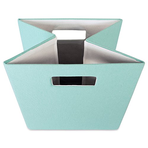 DII Poly-Cube Storage Collection Hard Sided, Collapsible Solid, Large, Aqua