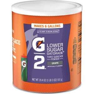 gatorade thirst quencher powder, g2 low calorie, grape, 19.4 ounce, 3 count