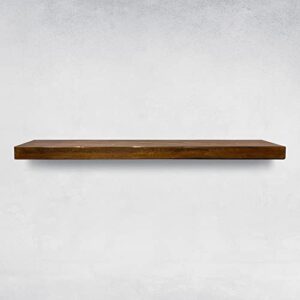 URBANDI, Rustic Floating Shelves, Set of 2, Hidden Bracket, Solid Wood, Heavy Duty, Wall Mounted Shelves, (Provincial, 36Wx12D)