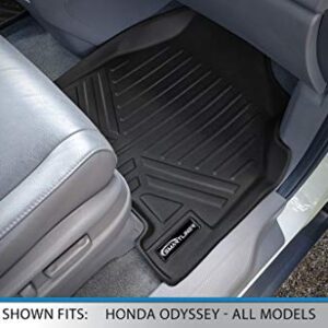 MAX LINER Custom Fit Floor Mats 3 Row Liner Set Black A0103/B0103 for 2011-2017 Honda Odyssey