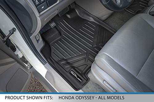 MAX LINER Custom Fit Floor Mats 3 Row Liner Set Black A0103/B0103 for 2011-2017 Honda Odyssey