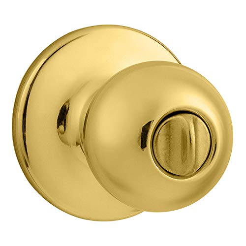 Kwikset 93001-873 Polo Bed & Bath Knob in Polished Brass