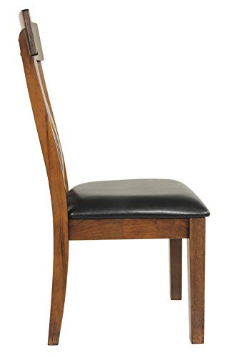 Signature Design by Ashley Ralene Rake Back Dining Room Chair 2 Count, Medium Brown