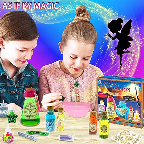 See You Always Magic Fairy Polyjuice Potion Kits for Kids - DIY 15+ Magical Reaction Bottles Witches' Potions Art Craft Kit, Creative Toys for Girls, Fun Gift for Kids 6 7 8 9 10